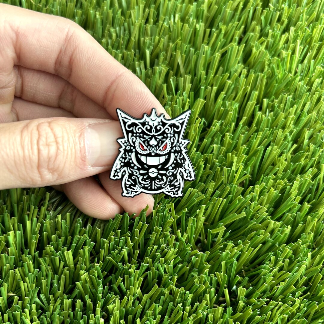 Gengar Hard Enamel Pin Santa Muerte Tattoo Design Cute Pin Badge / Hat ...