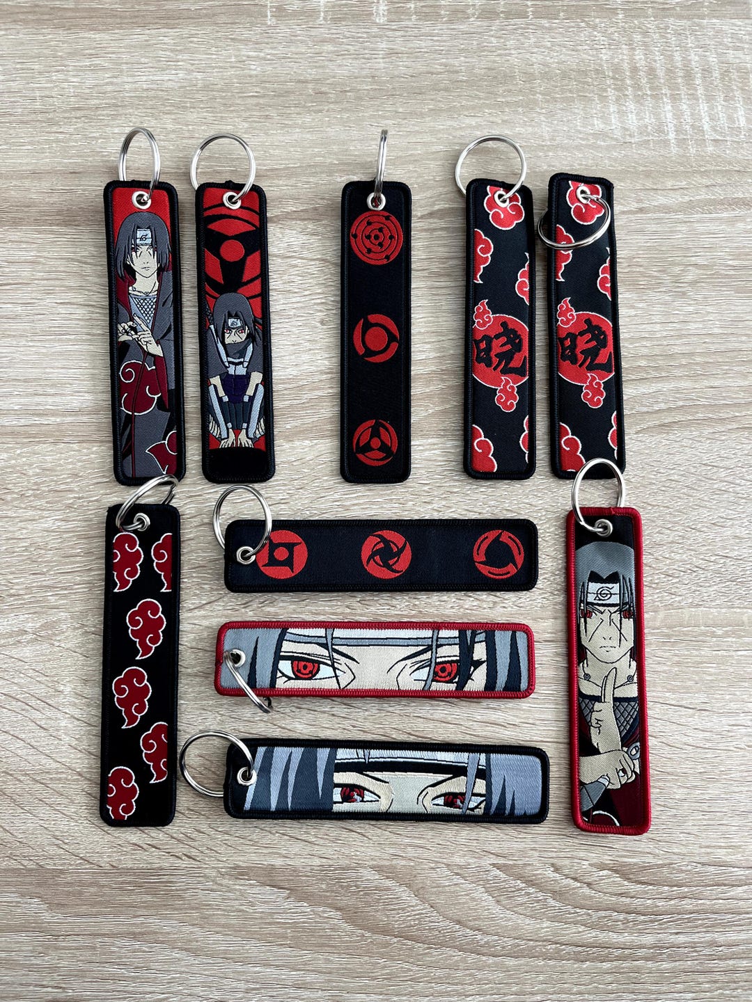 Fan Made Ninja Keychain Key Tag / Anime Embroidered Jet Tag Key Strap ...