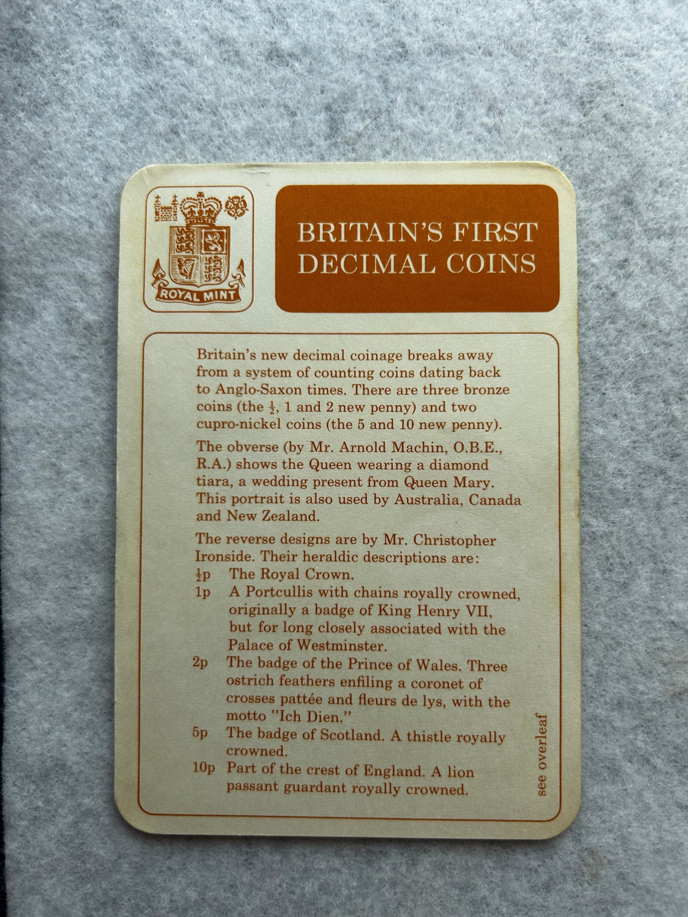 Vintage Britain’s First Decimal Coins, Case and 2 SETS OF COINS, 1971 ...