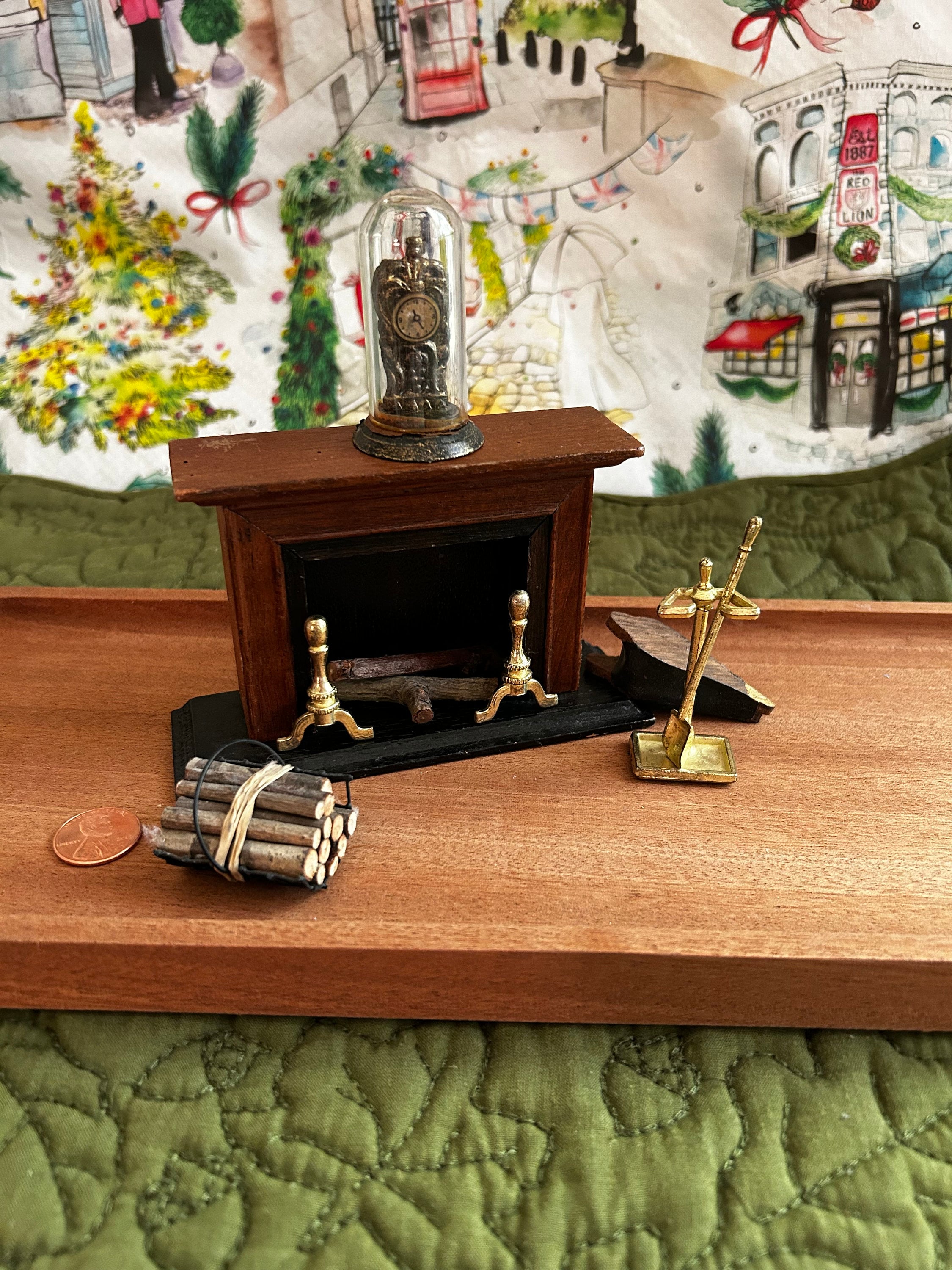 Vintage 1970s Dollhouse Miniature Mantle Clock. READ FULL Description ...