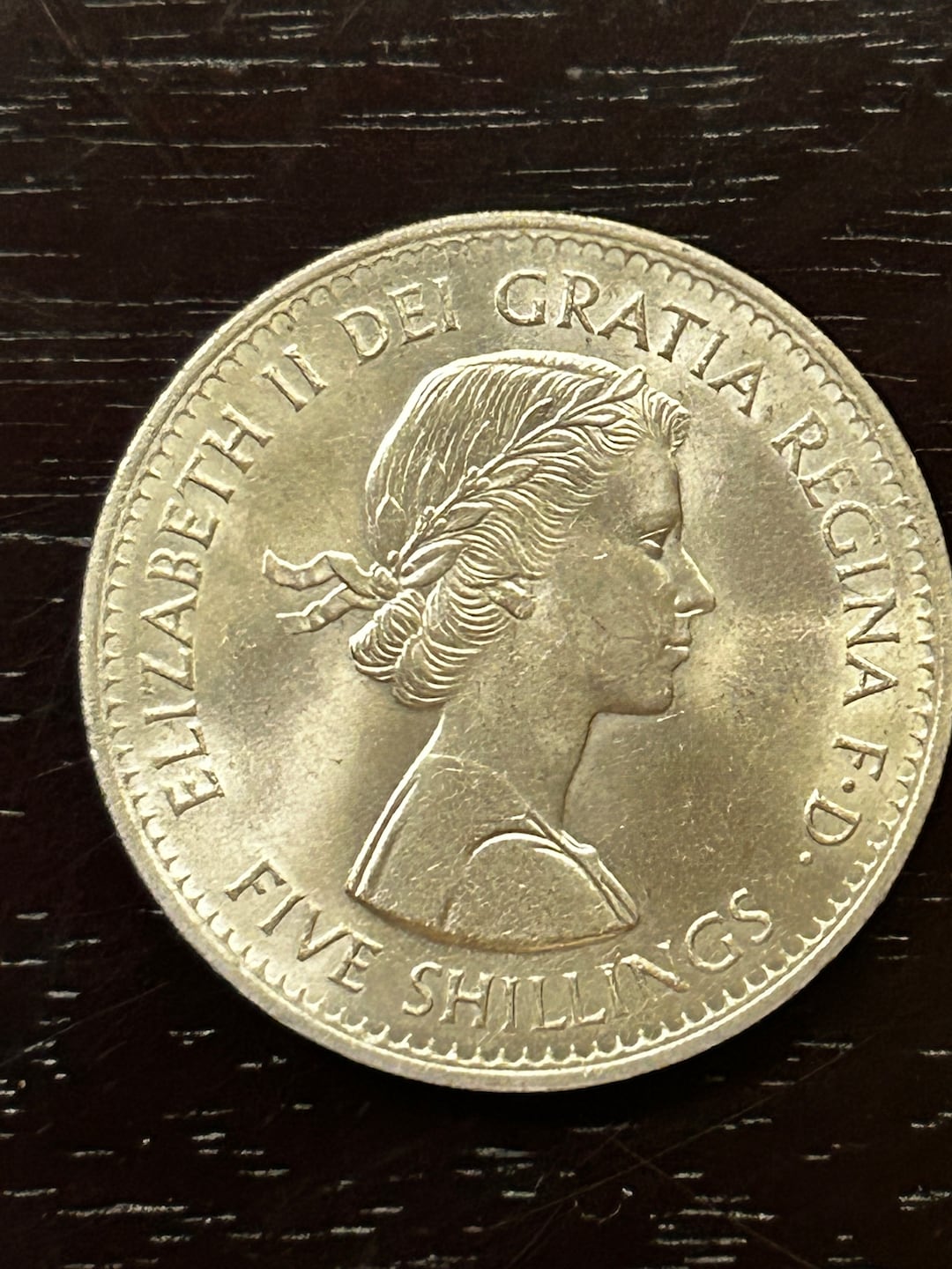 Vintage UK Crown / 5 Shillings 1960 (new York Exhibition) Queen ...