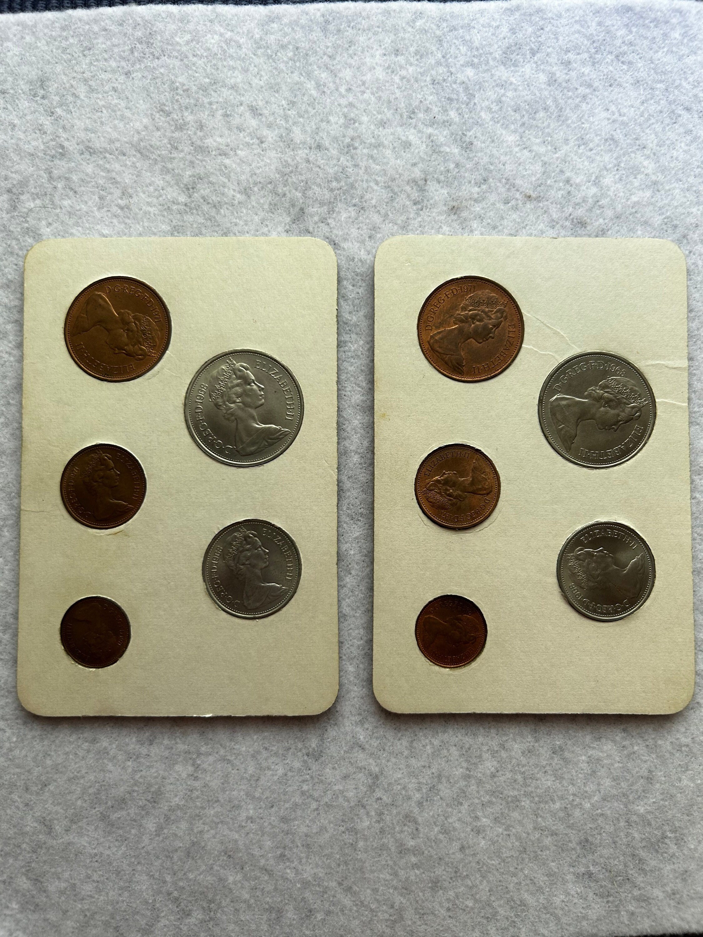 Vintage Britain’s First Decimal Coins, Case and 2 SETS OF COINS, 1971 ...