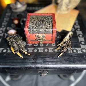 Bone Throwing Set W/ Wooden Storage Box, Information Cards+rabbit Fur ...