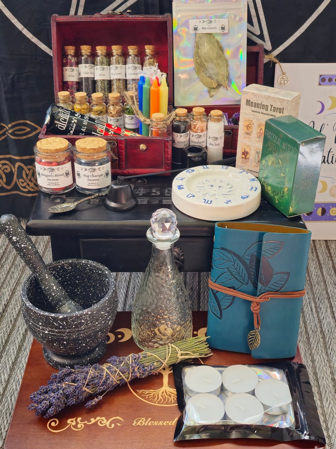 Beginner Witch Kit Witchy Starter Set-witchcraft Supplies-wiccan Supply ...