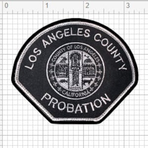 Los Angeles County Probation Department Shoulder Patch STICKER, Law ...