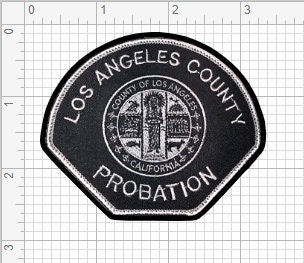 Los Angeles County Probation Department Shoulder Patch STICKER, Law Enforcement, Patch, Sticker ...
