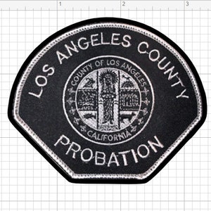 Los Angeles County Probation Department Shoulder Patch STICKER, Law ...
