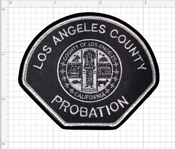 Los Angeles County Probation Department Shoulder Patch STICKER, Law ...