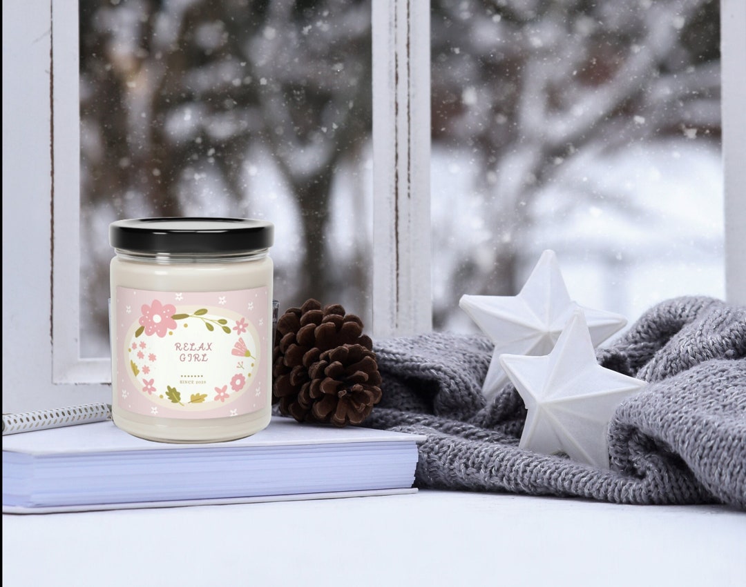 Candle, Relax Girl Soy Scented Candle, Essential Oils, Aromatherapy ...