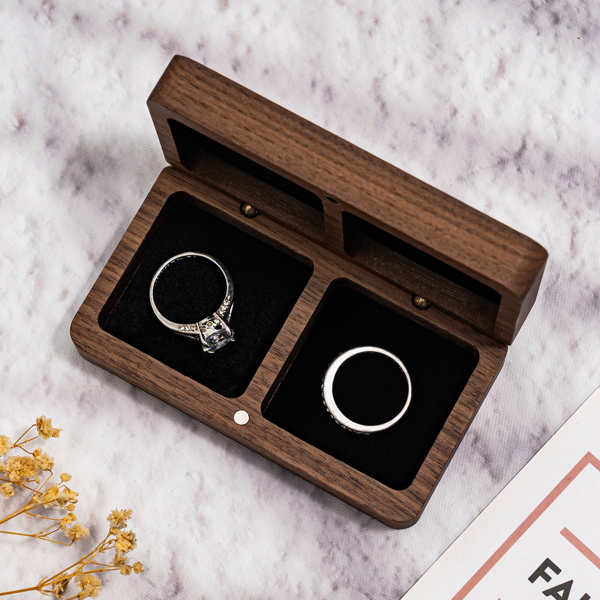 Personalized Wedding Ring Box, Custom Wood Ring Box, Ring Box Holder ...