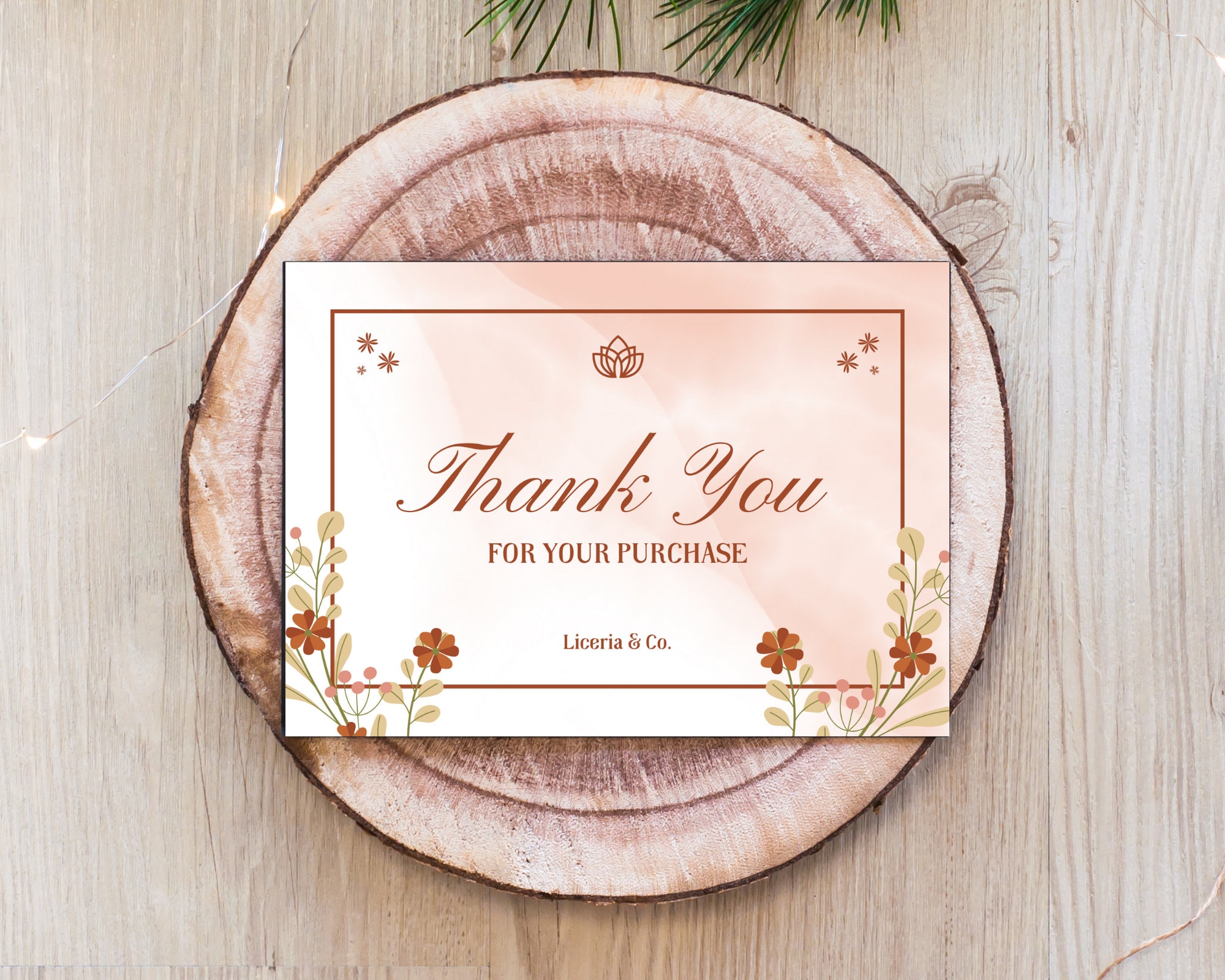Editable Business Thank You Insert Card, Thank You Card Template, Thank ...