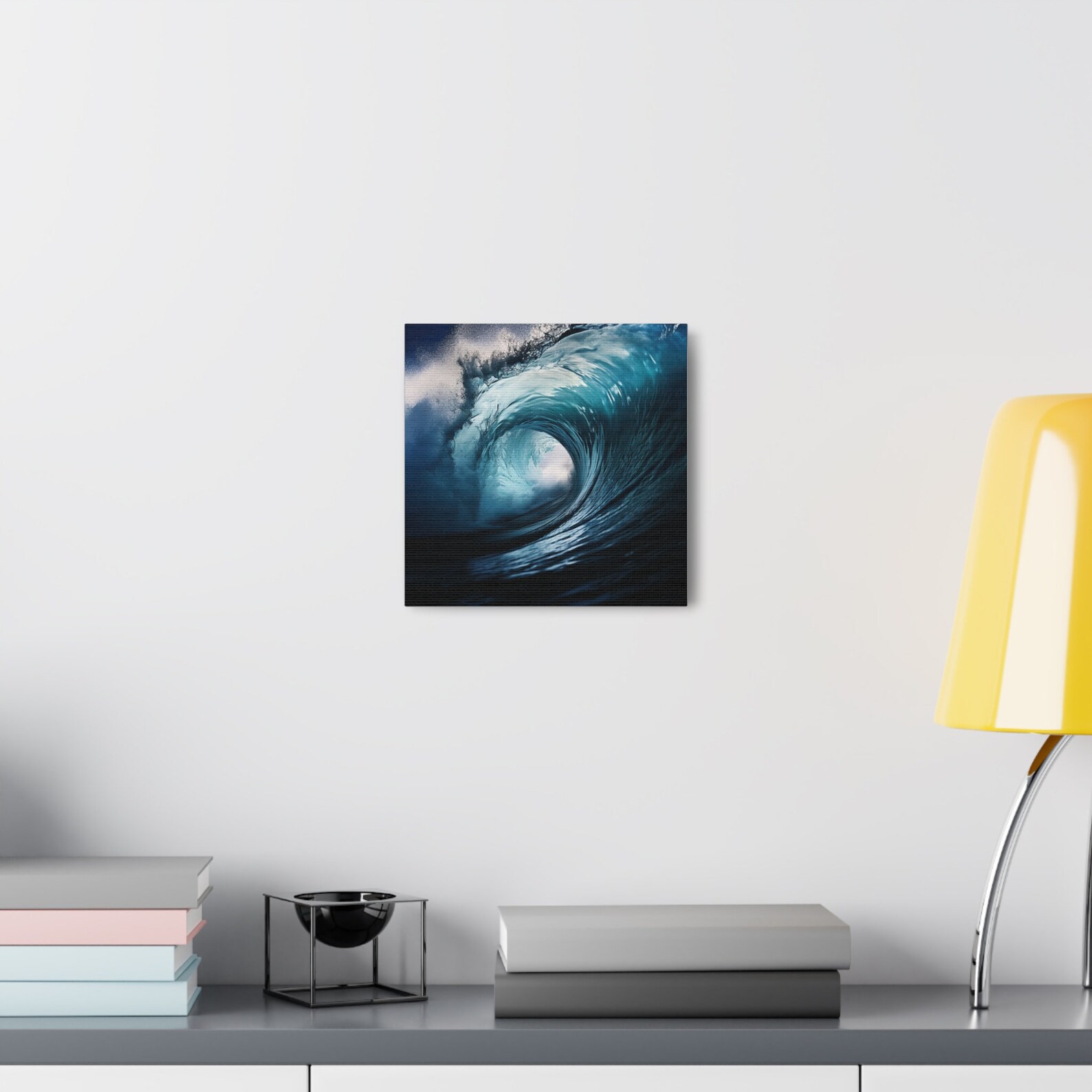 Ocean Wave Canvas Art Vibrant Deep Light and Dark Blue Seascapes ...