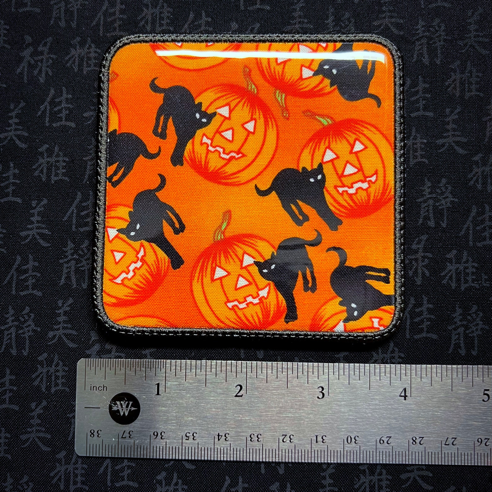 Set of Four Halloween Cats and Pumpkins Coasters, Seasonal Coasters ...