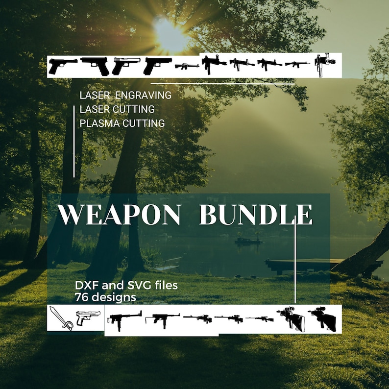 Weapon Bundle of DXF and SVG Files - Etsy