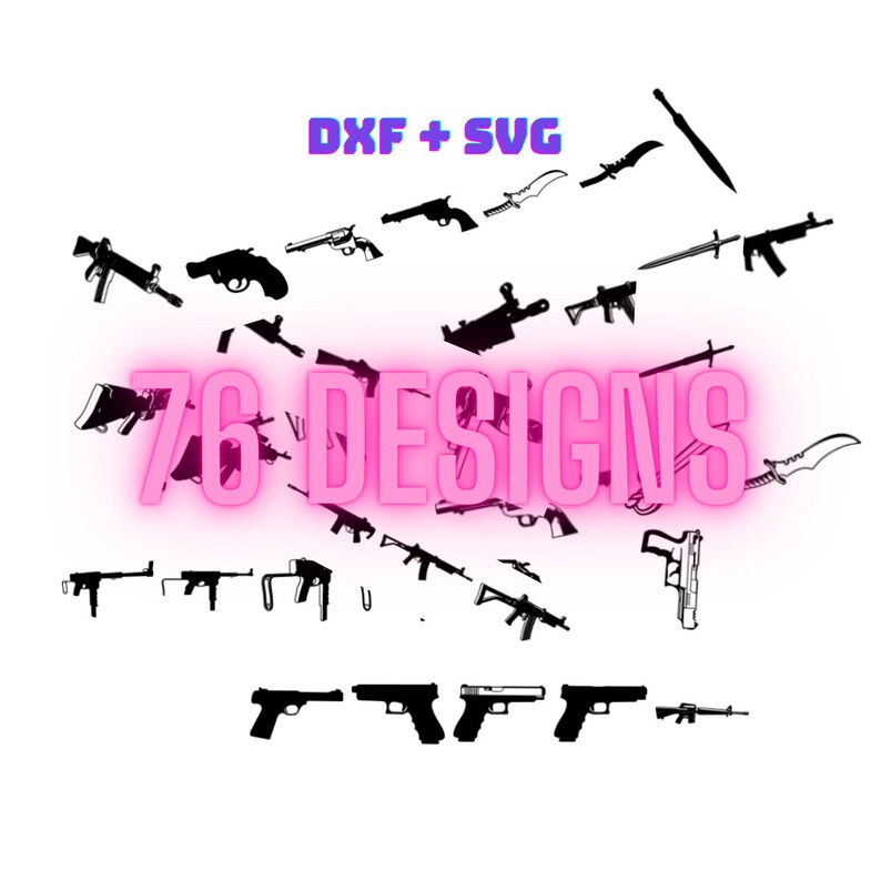 Weapon Bundle of DXF and SVG Files - Etsy