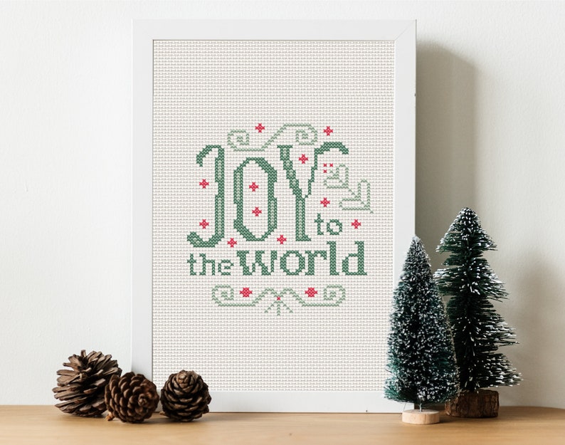 Joy to the World: Christmas Cross Stitch Pattern - Digital Download - Etsy