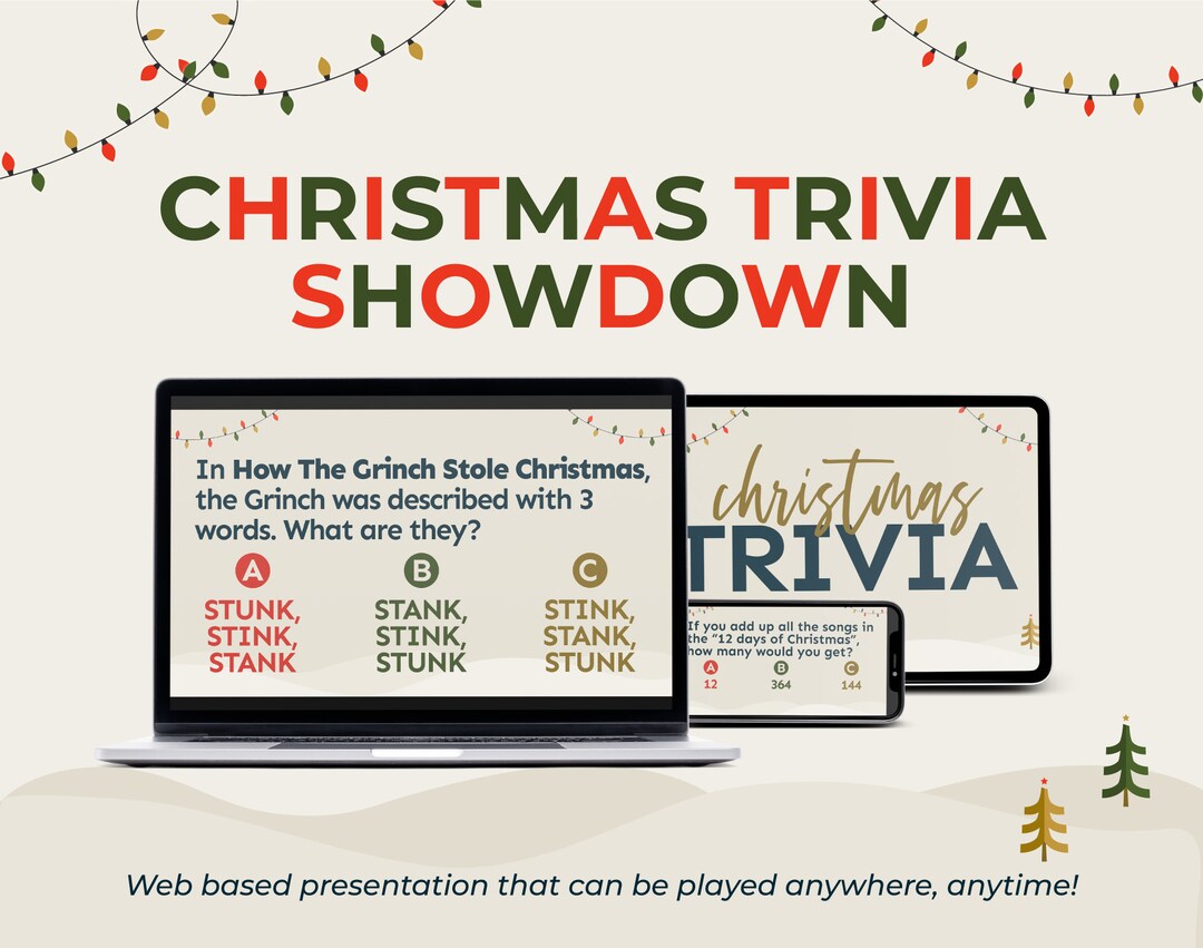 Christmas Trivia Showdown - Web Based Trivia Game & Digital Download - Etsy