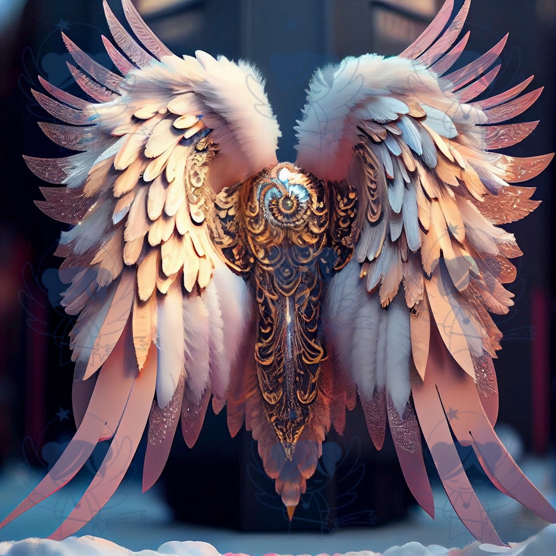 Pack of 15:glittering Colorful Angel Fairy Wings Digital Backdrops ...