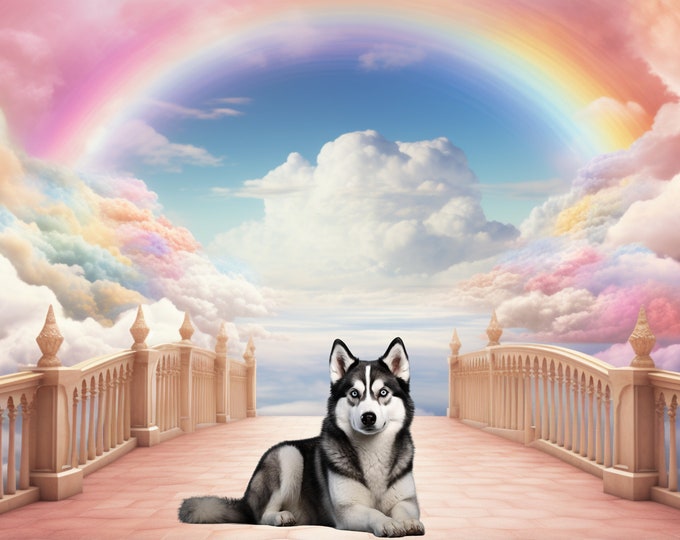 Personalized Rainbow Bridge Pet Memorial Art (digital Download) - Etsy