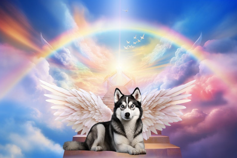 Personalized Rainbow Bridge Pet Memorial DIGITAL DOWNLOAD With Angel ...