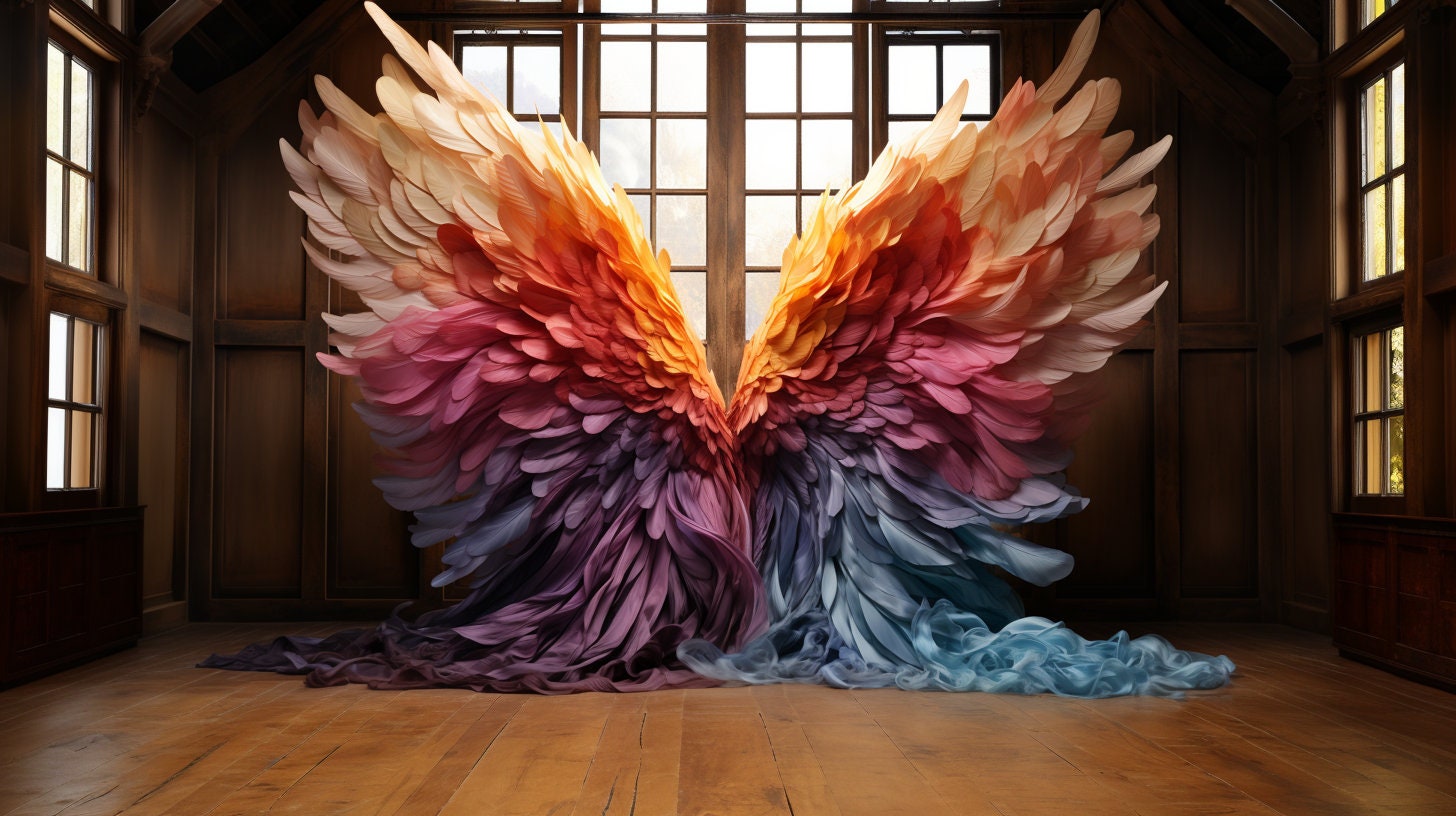 Rainbow Angel Wing Photoshoot Background Rainbow Baby - Etsy