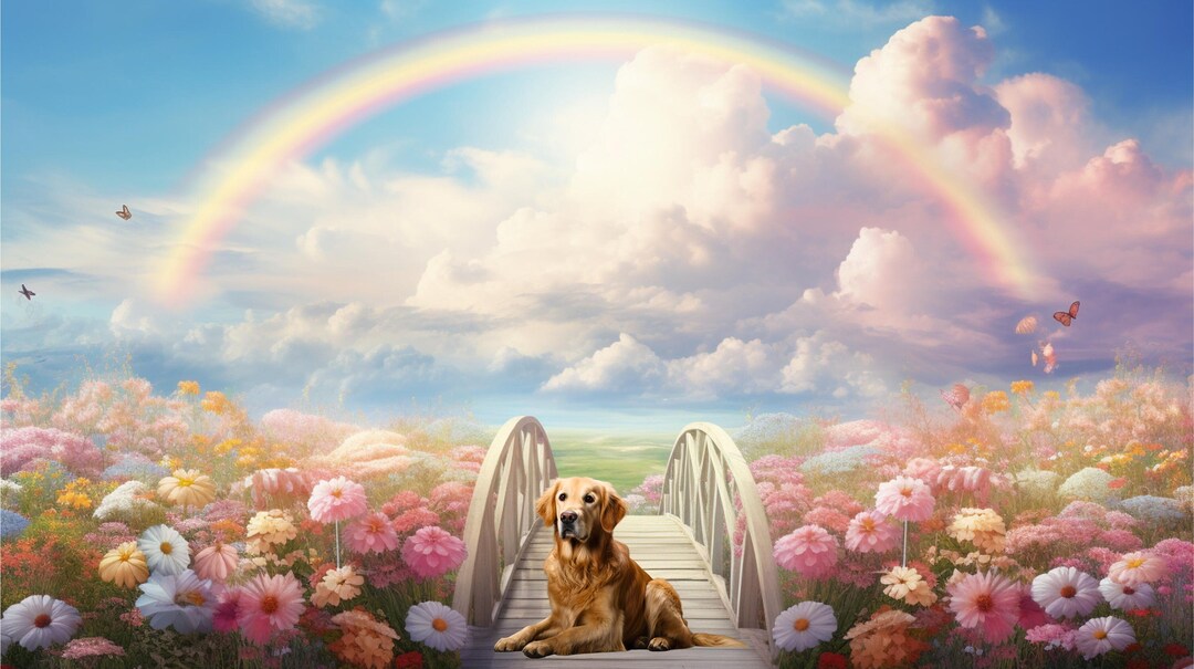Rainbow Bridge Pet Memorial Digital Download, Pet Memorial of Heaven ...