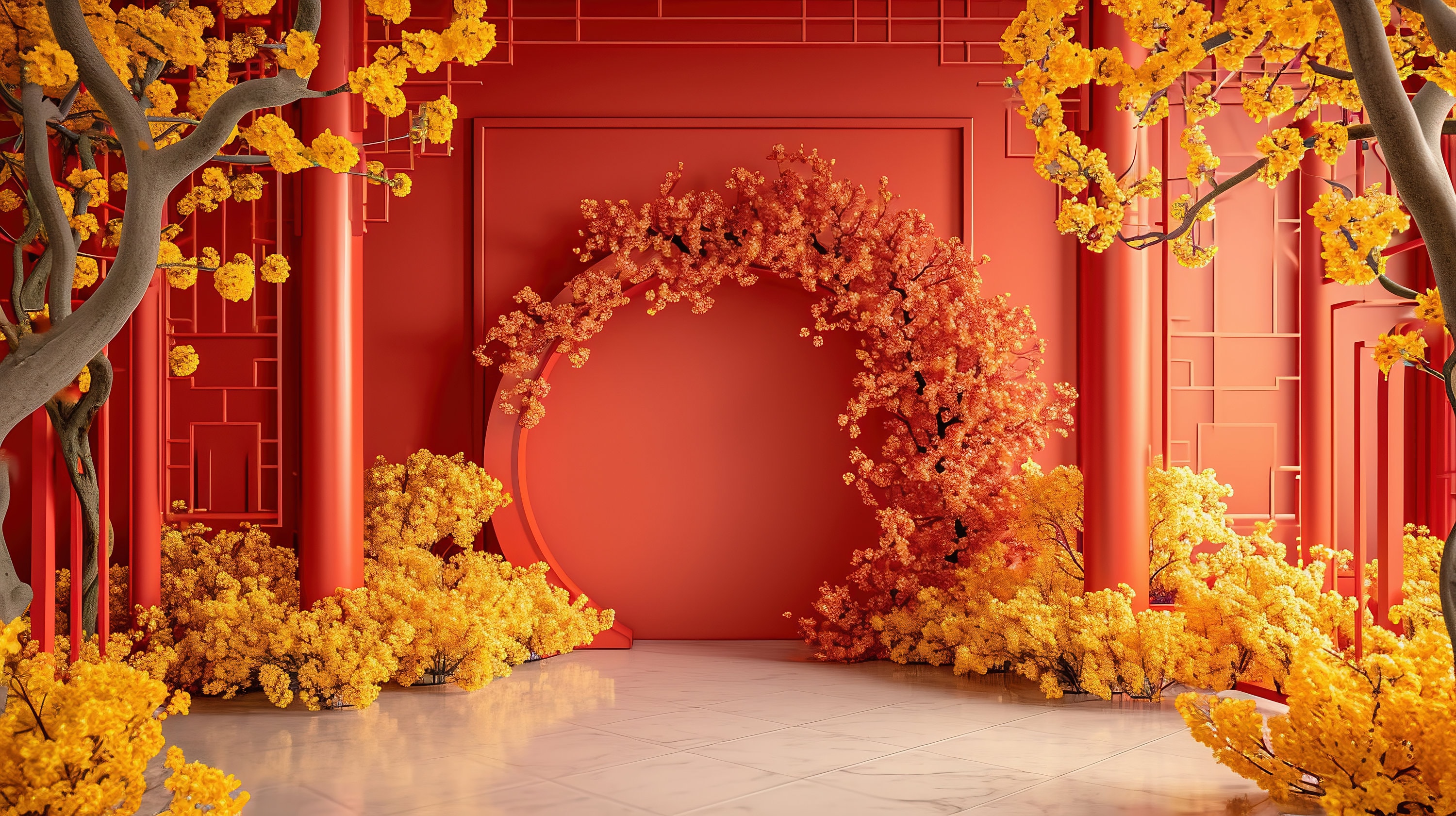 Lunar New Year Digital Backdrop, Tết Digital Backdrop, Chinese New Year ...