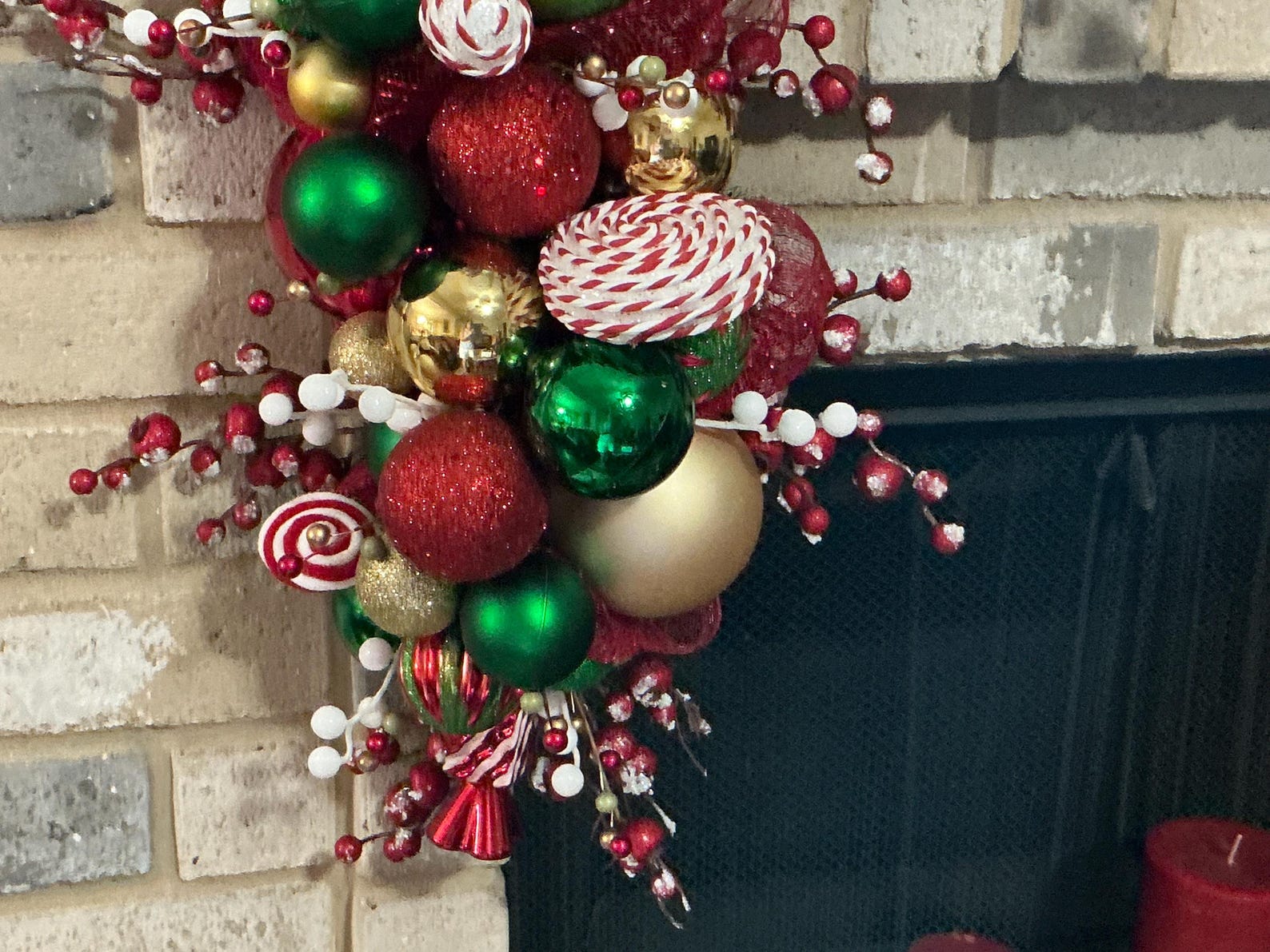 Candy Cane Garland, Christmas Candy Cane Garland, Christmas Centerpiece ...