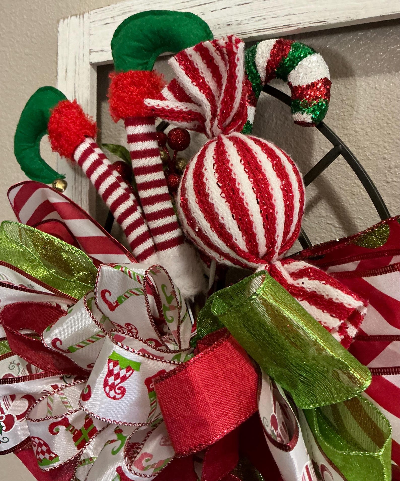 Christmas Tree Topper, Candy Cane Tree Topper, Elf Tree Topper, Snowman ...