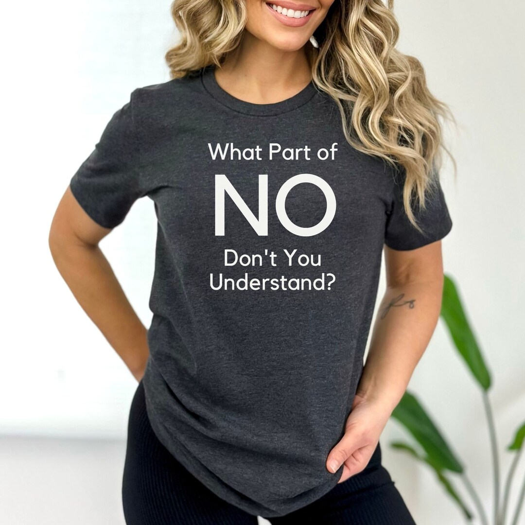 Assertive and Bold 'what Part of NO Don't You Understand' T-shirt for ...