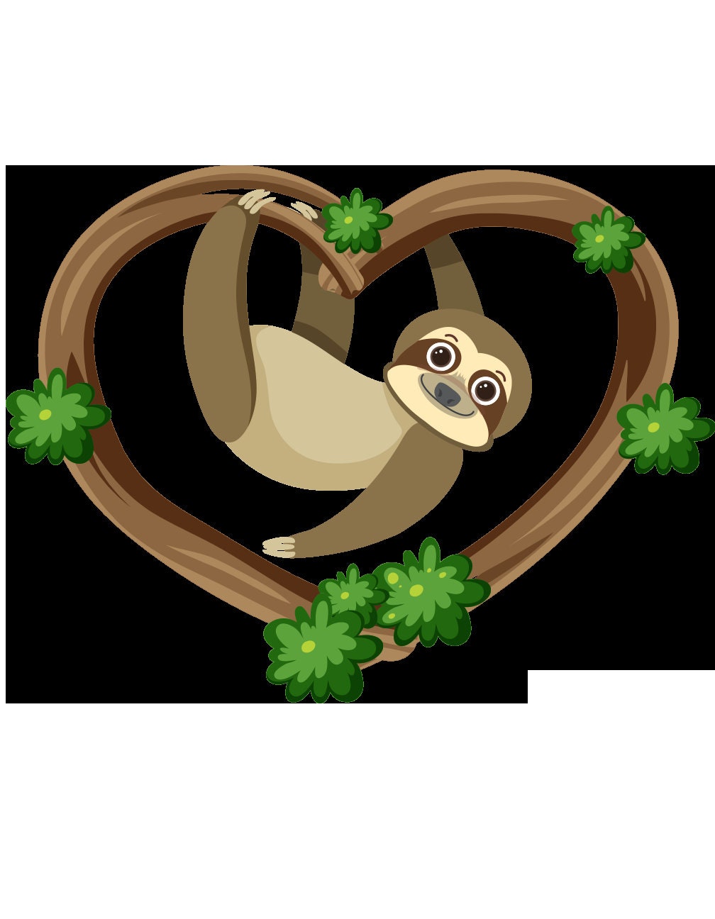 Sloth Svg File for Tshirts - Etsy