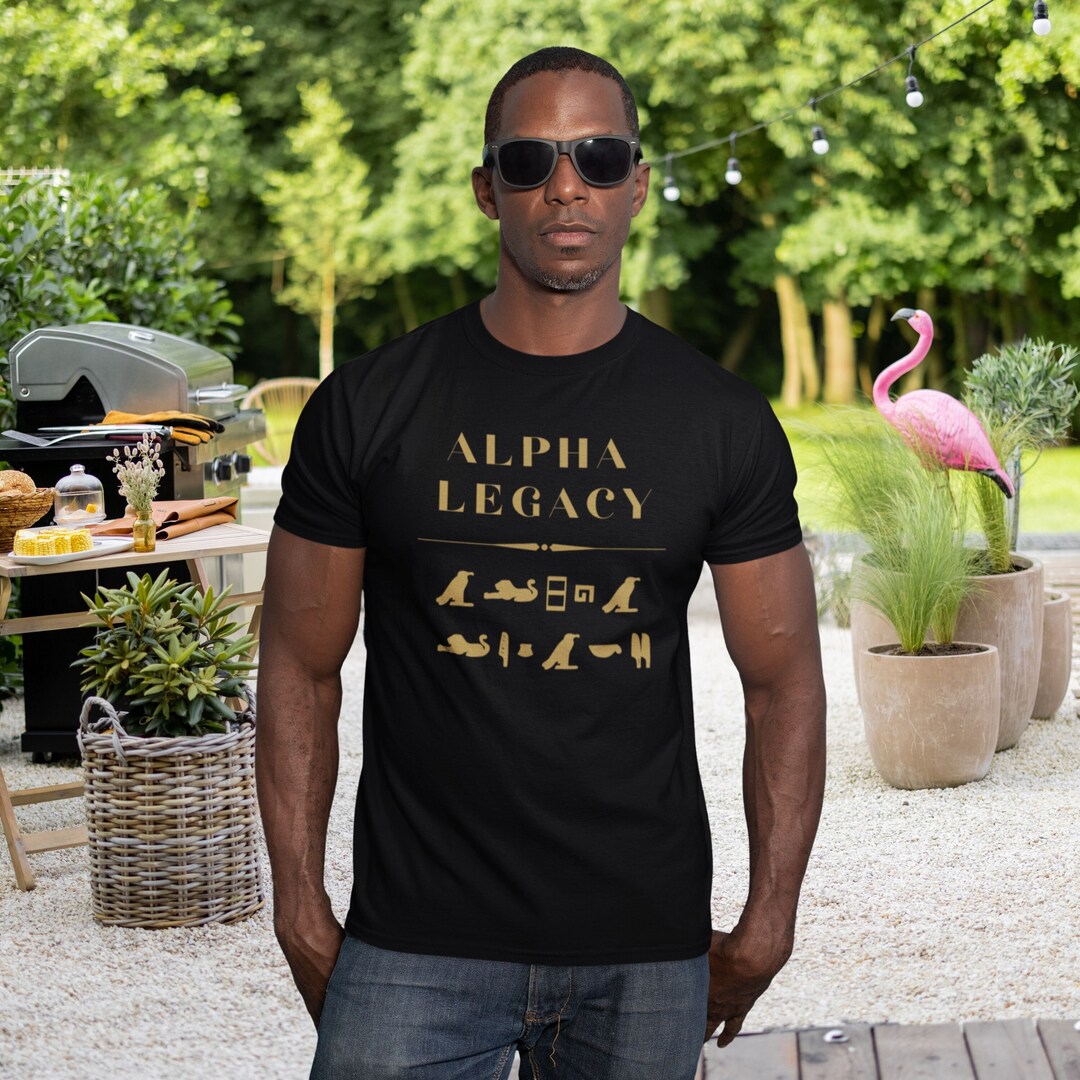 Alpha Legacy Glyphs Black Jersey Short Sleeve Tee - Etsy