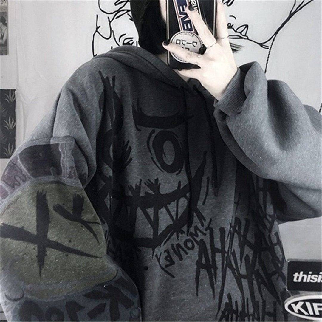 Gothic Sweater Harajuku Hoodie Sweater Streetwear Hip-hop Sweater Y2k ...