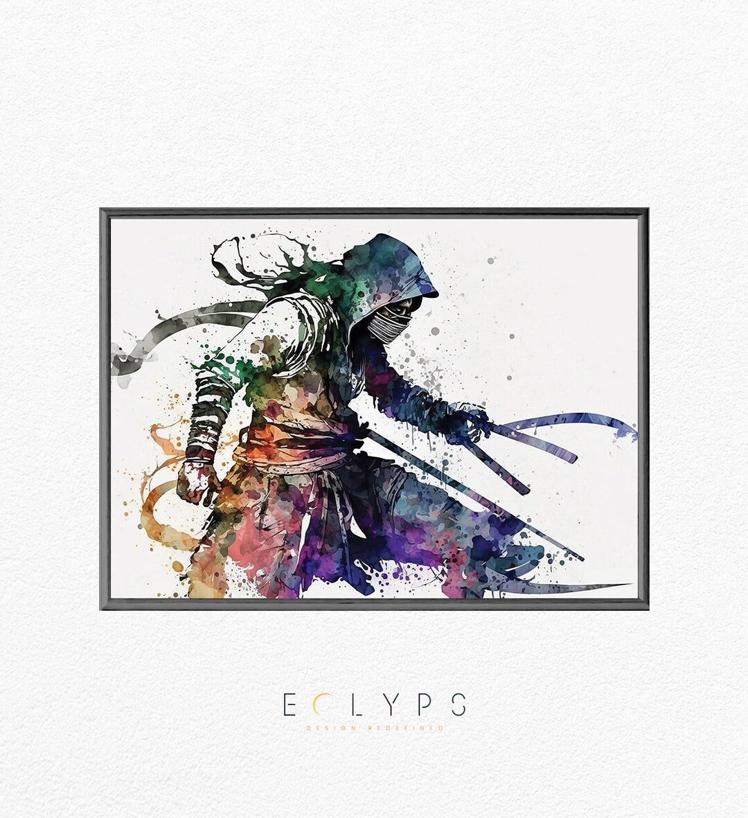 Abstract Watercolor Deadly Ninja Art Digital Download - Etsy
