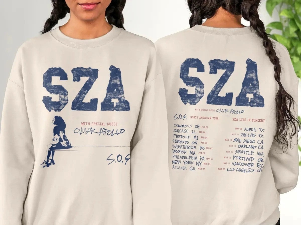 Sza Sweatshirt, Sza Merch, Sza Sos Full Tracklist Sweatshirt sold by ...