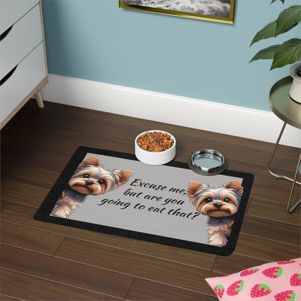 Dog Bowl Mat - Etsy