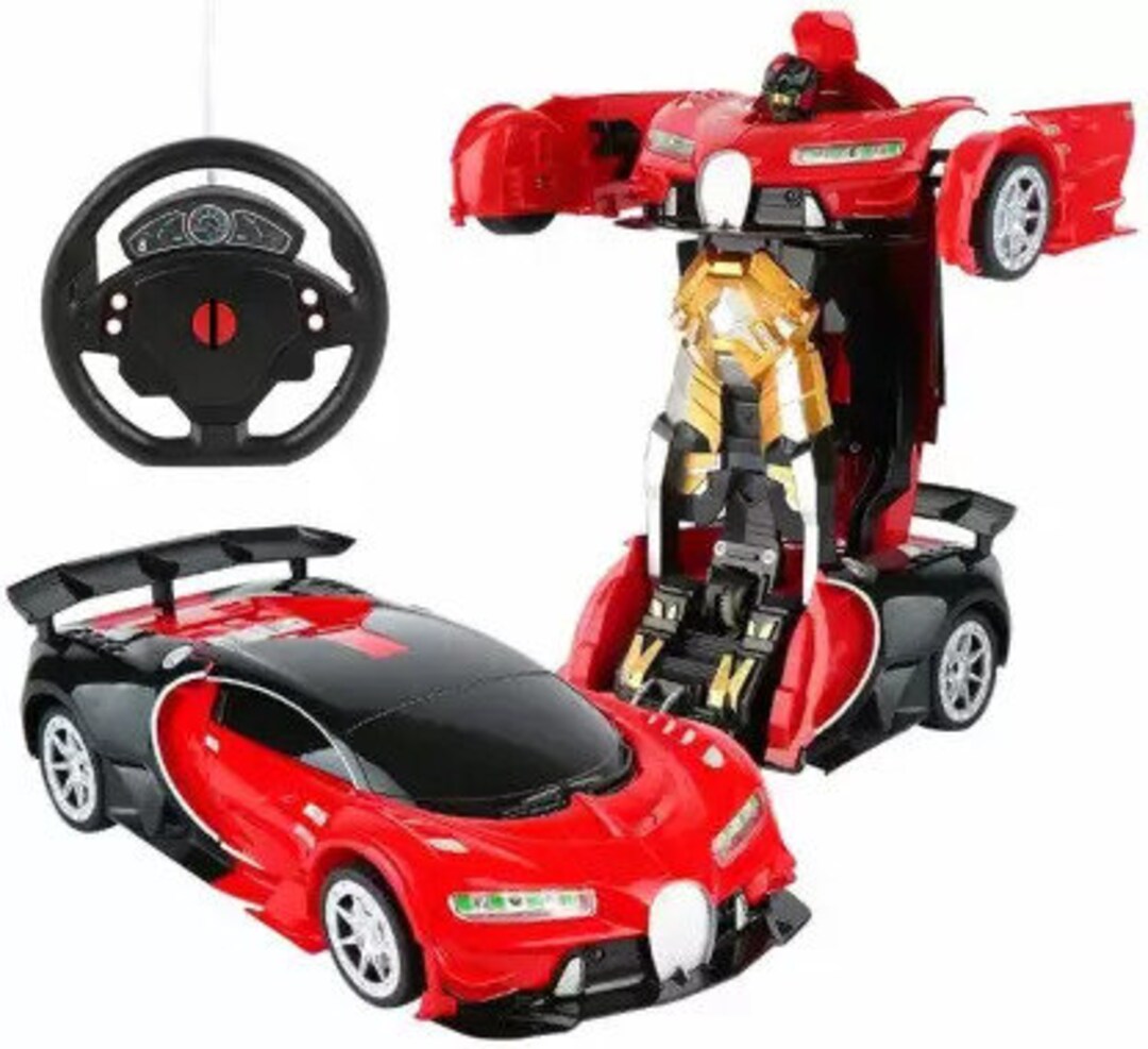 Ascetic Steering Remote Control Transformation Robot Car Toy for Kids ...