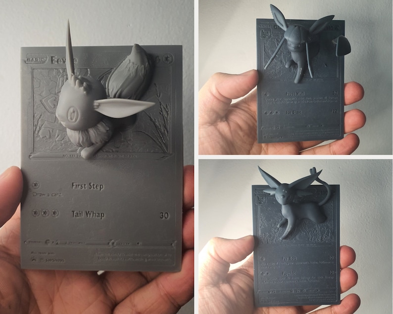 Bundle Eevee Evolution - 3D / 4D Card - Custom 3D Printing File ...