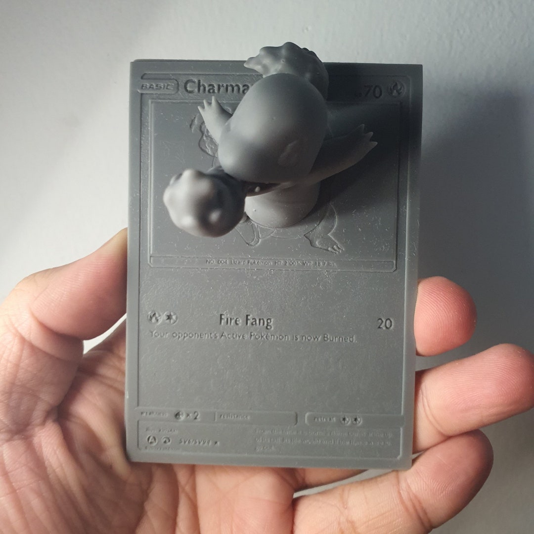 Charmander - 3D / 4D Card - Custom 3D Printing File - Pokemon - Etsy