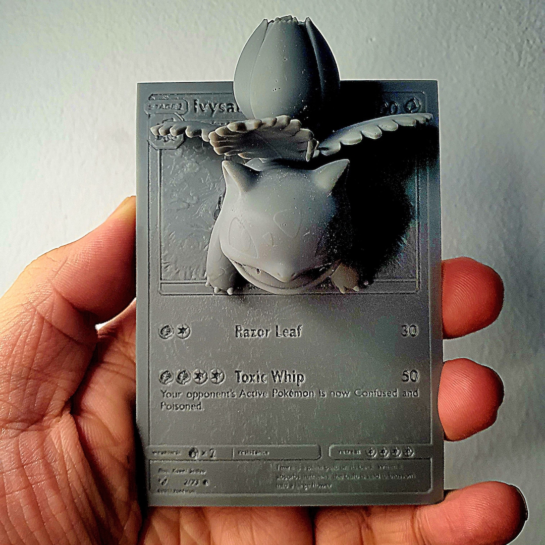 Ivysaur - 3D / 4D Card - Custom 3D Printing File - Pokemon - Etsy