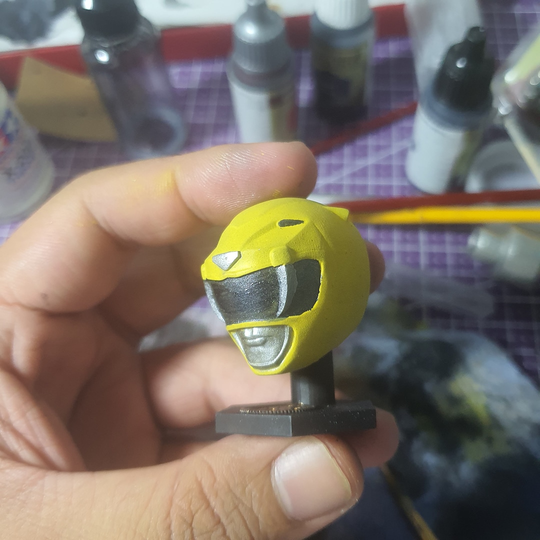 Art Toy Helmet Yellow Zyuranger/yellow Ranger Helmet Custom 3D Printing ...