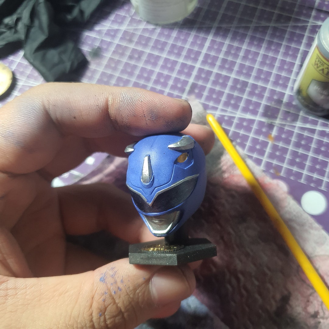 Art Toy Helmet Blue Zyuranger/blue Ranger Helmet Custom 3D Printing ...