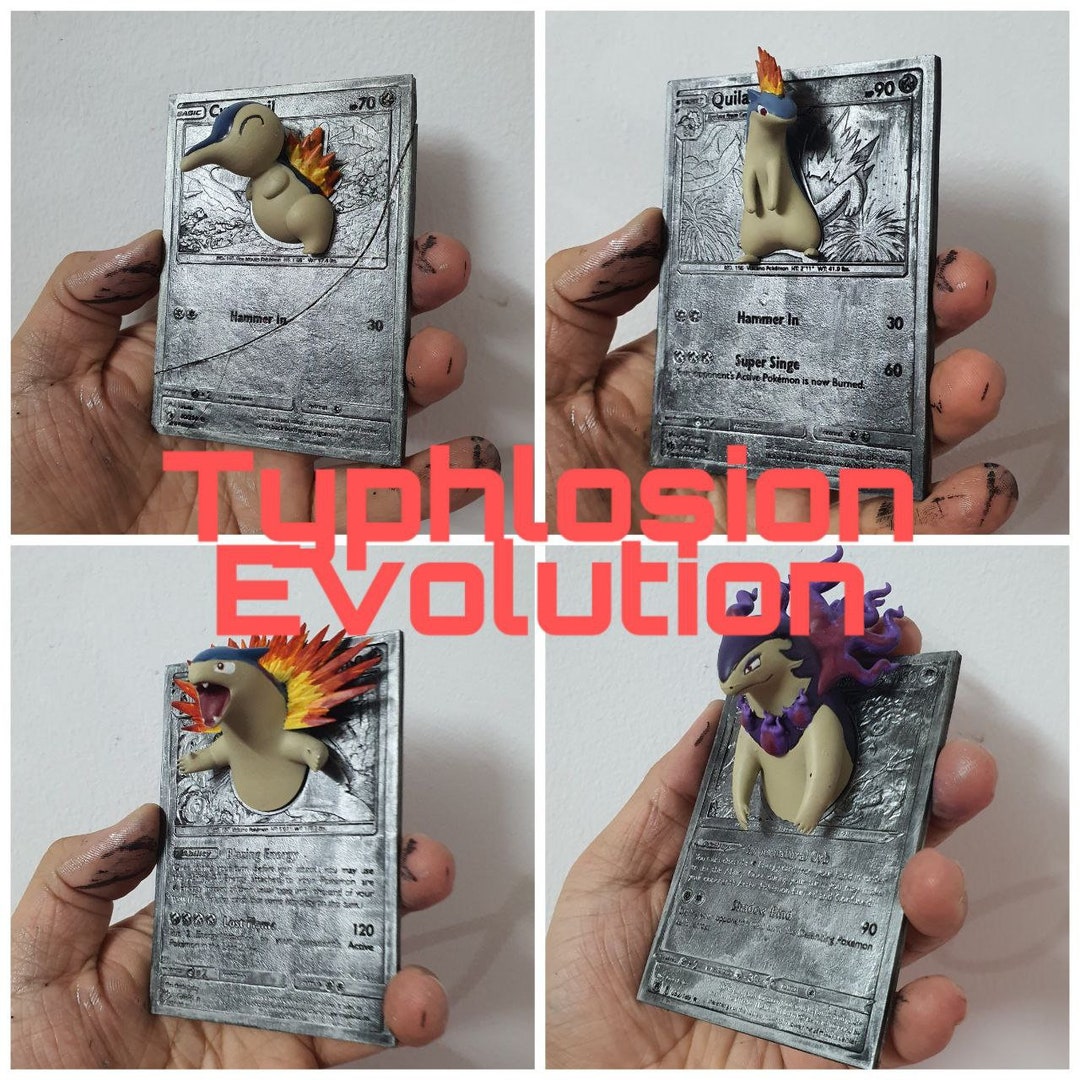Bundle Typhlosion Evolution - 3D / 4D Card - Custom 3D Printing File ...
