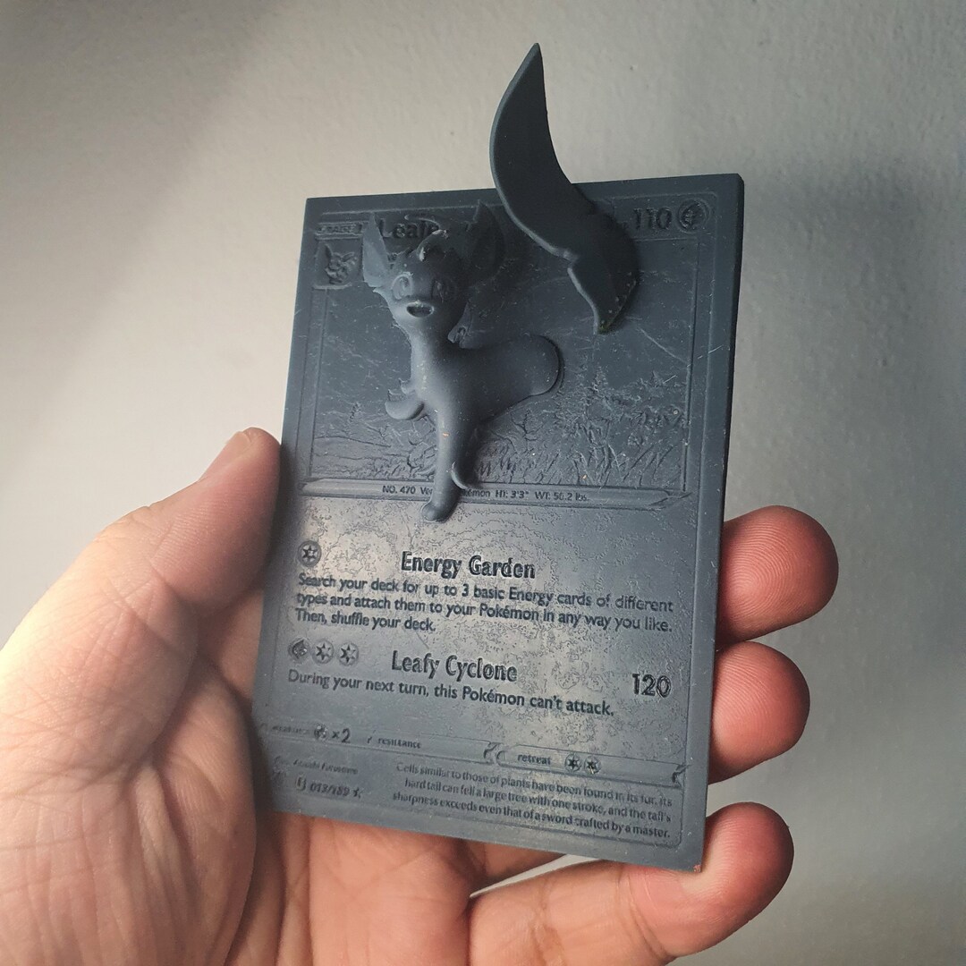 Leafeon 3D / 4D Card Custom 3D Printing File Pokemon - Etsy