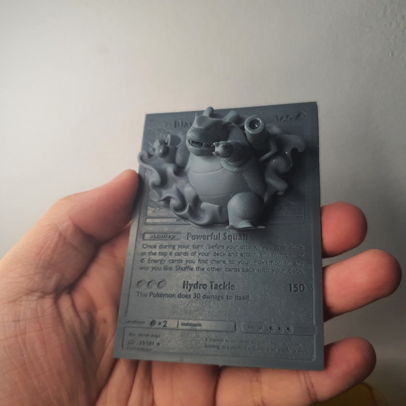 Blastoise 3D / 4D Card Custom 3D Printing File Pokemon - Etsy