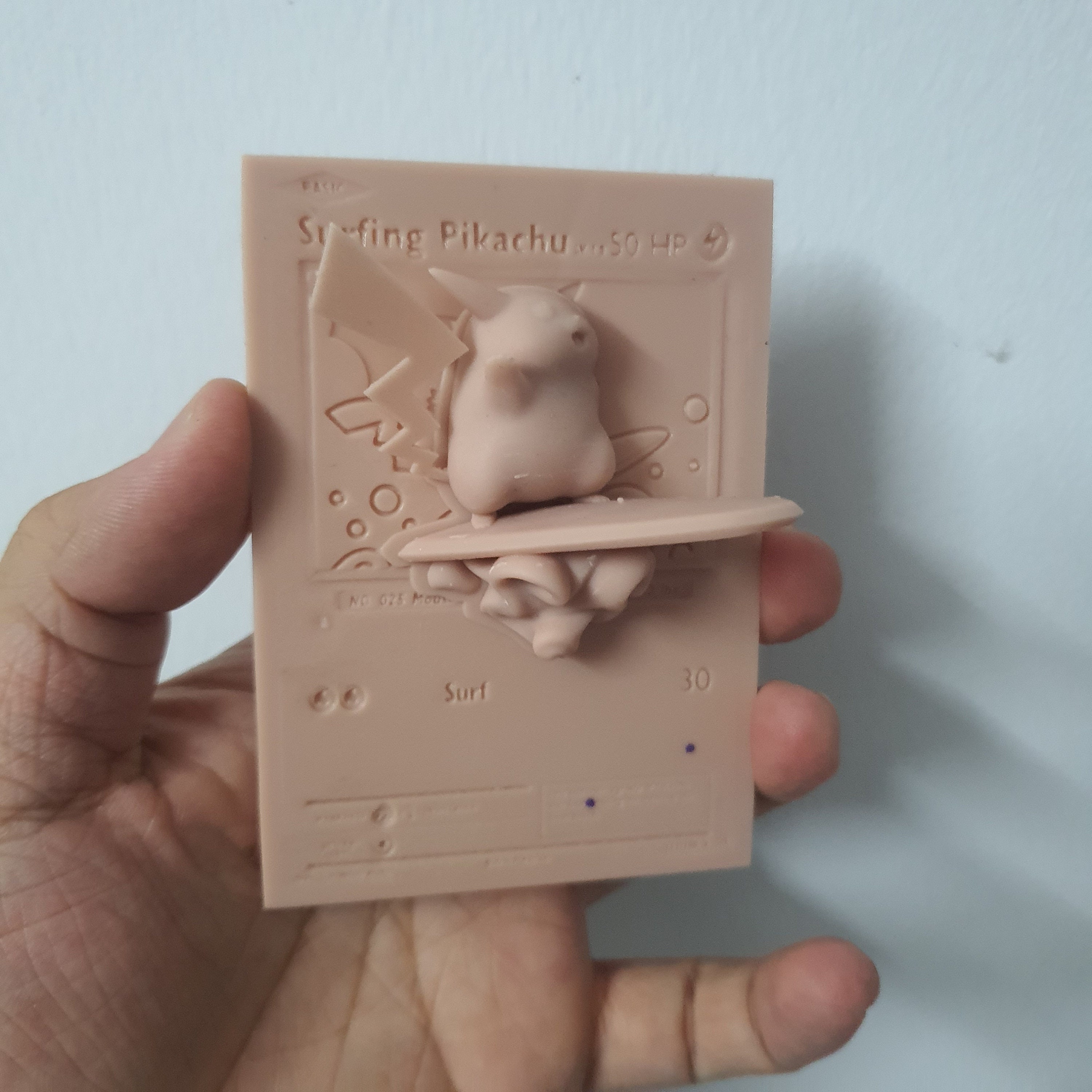 Surfing Pikachu 3D / 4D Card Custom 3D Printing File Pokemon - Etsy