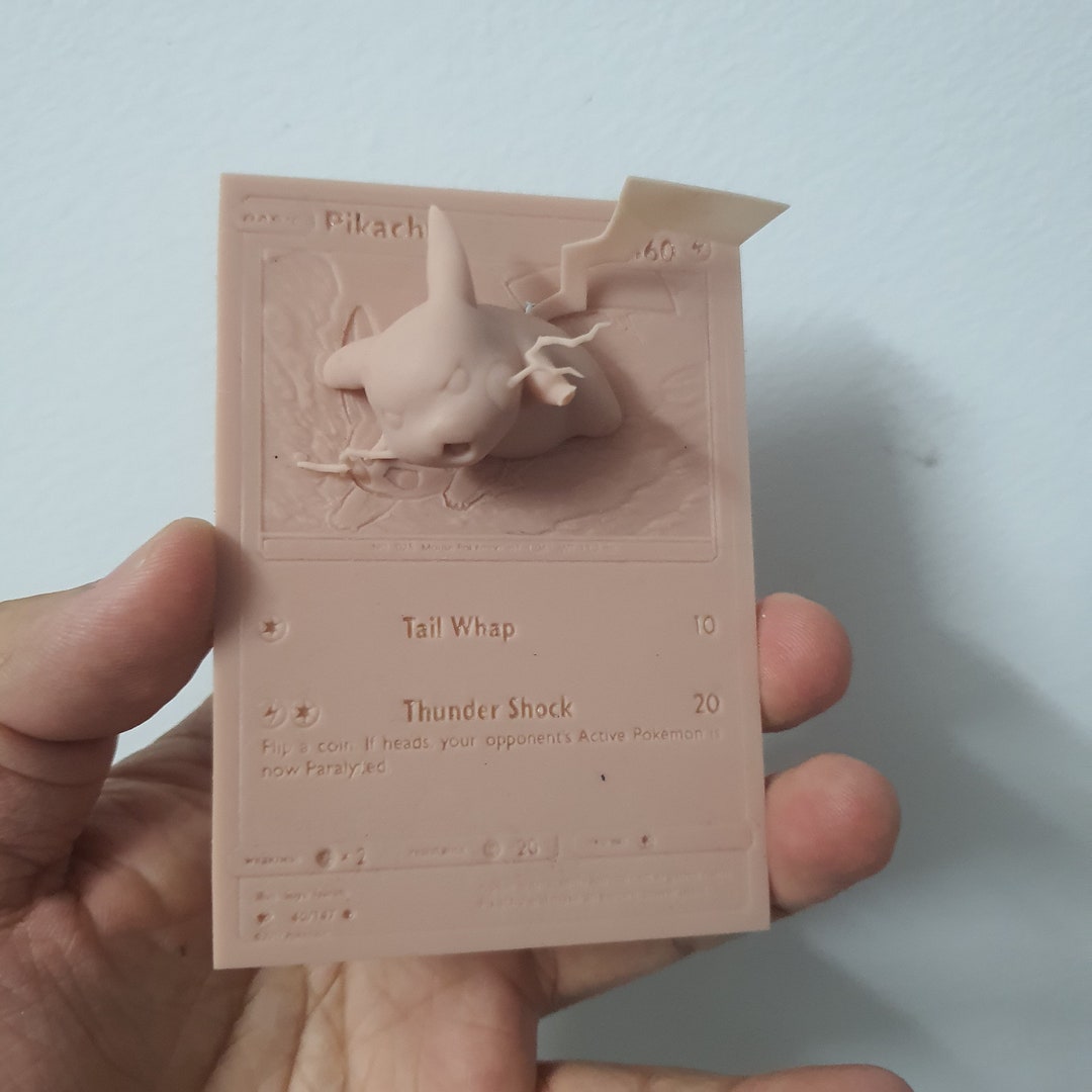 Pikachu - 3D / 4D Card - Custom 3D Printing File - Pokemon - Etsy