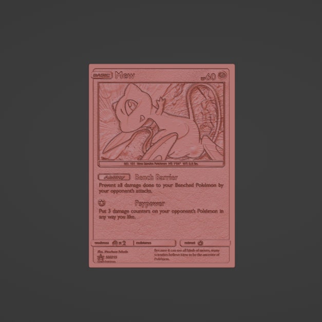 Bundle Mew - 3D / 4D Card - Custom 3D Printing File - Pokemon - Etsy