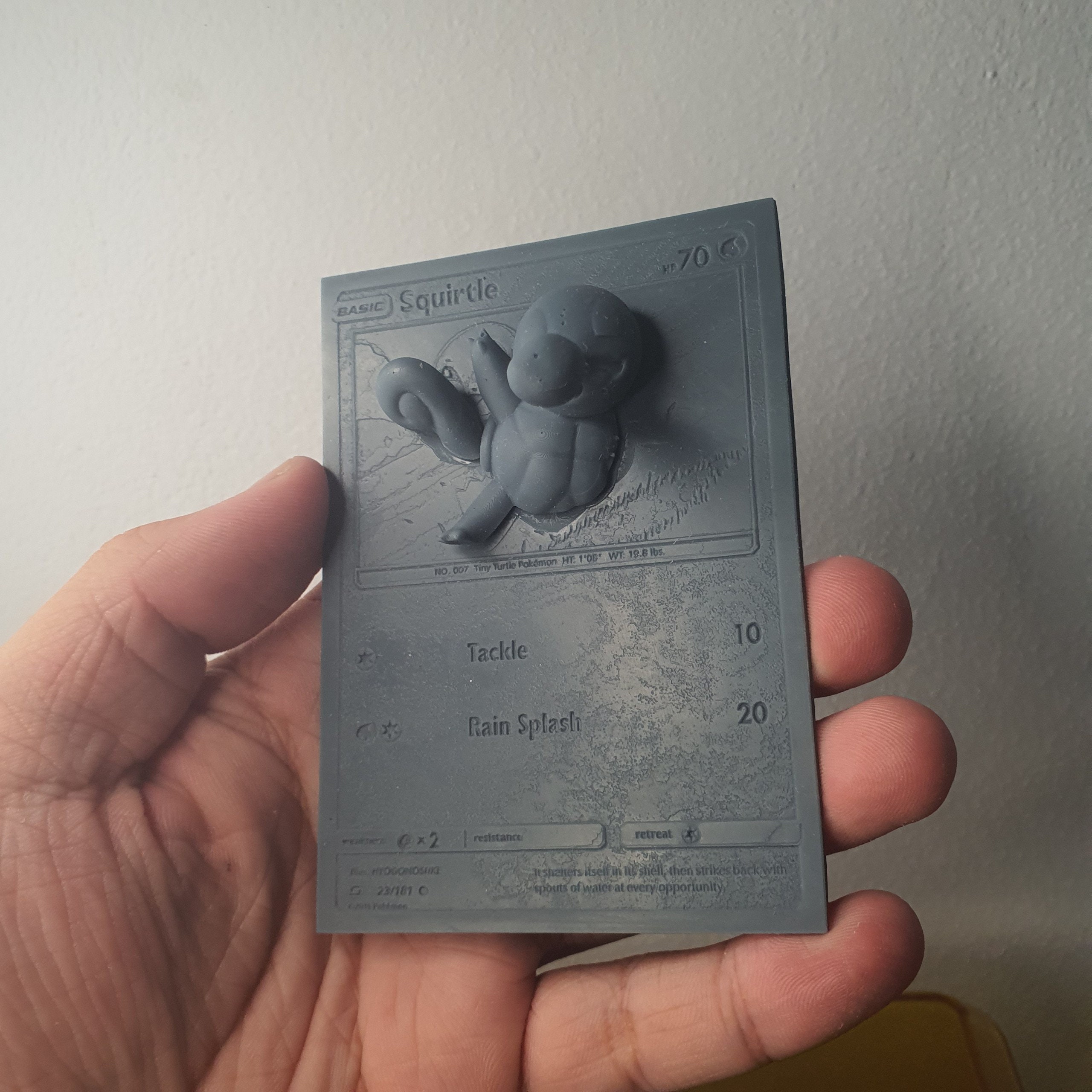 Squirtle 3D / 4D Card Custom 3D Printing File Pokemon - Etsy