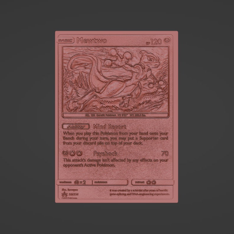 Bundle Mew - 3D / 4D Card - Custom 3D Printing File - Pokemon - Etsy
